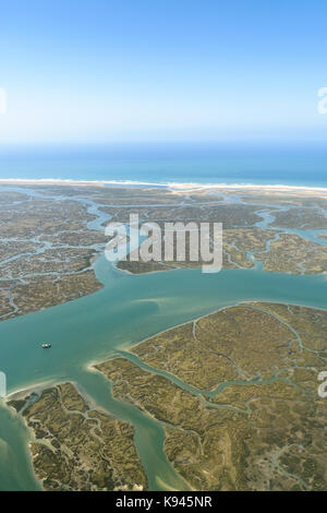 View of the coastline and marshland near in Edgartown on Martha’s ...