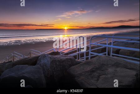 Aberavon beach sunset Stock Photo - Alamy
