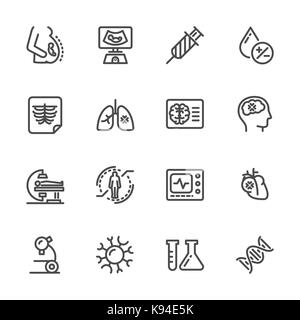 Health Medical Body Check Up Examination Test Icon Symbol Sign ...