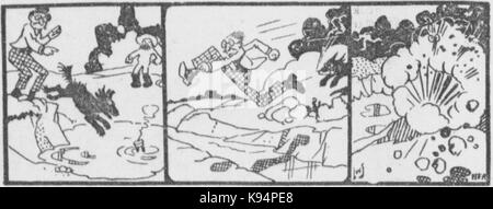 LWS cartoon about dog fetching dynamite Stock Photo - Alamy