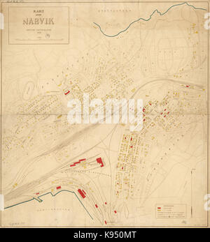 Kart over Narvik 1928 Stock Photo - Alamy