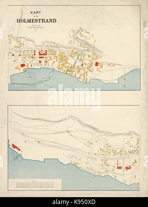 Kart over Holmestrand 1903 Stock Photo - Alamy