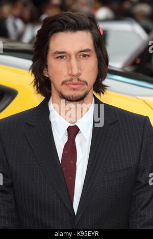 Adam Driver attending the Logan Lucky UK Premiere held at Vue West End ...