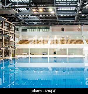 The new indoor swimming pool in Stuttgart, Germany, historical Stock ...