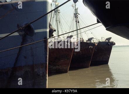 The Slava, a Soviet whaling factory ship in Montevideo, Uruguay (1950s ...