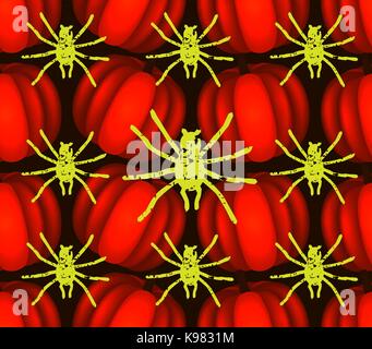 Spider seamless pattern in abstract style. Vector design for printing ...