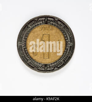 One Mexican peso coin Stock Photo - Alamy