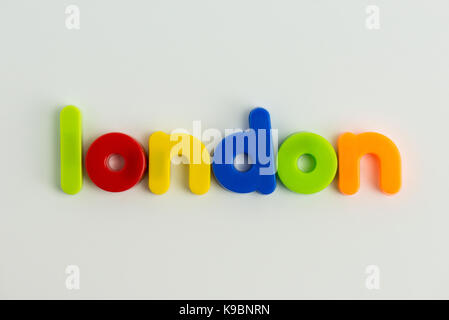 london word in colourful children's letters Stock Photo - Alamy