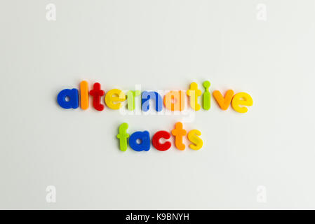 alternative facts words in colourful children's letters Stock Photo - Alamy