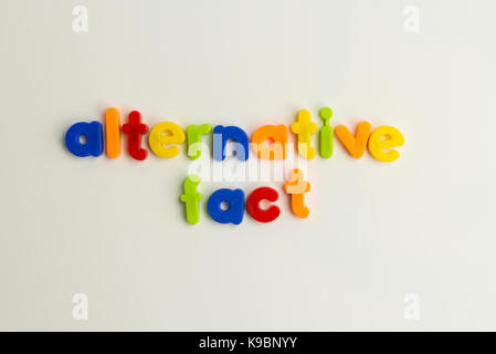 alternative fact words in colourful children's letters Stock Photo - Alamy