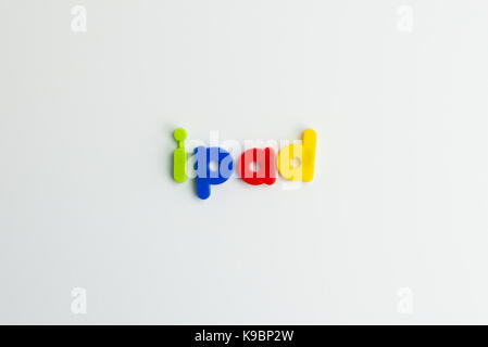 computer word in colourful children's letters Stock Photo - Alamy