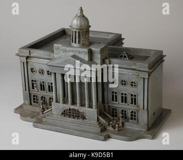 Scale model (maquette) of the old city buildings and landmarks with ...