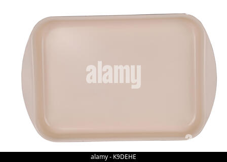 Rectangular brown ceramic baking dish, isolated on white Stock Photo - Alamy