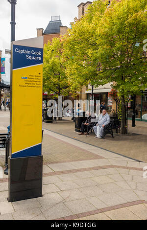 Captain Cook Square shopping centre in Middlesbrough town centre in ...