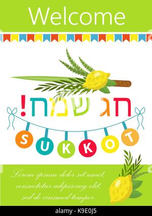 Happy Sukkot flyer, posters, invitation. Sukkot template for your ...