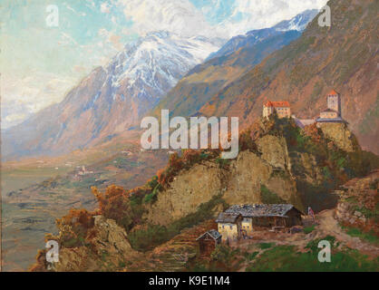 'Blick auf Schloss Tirol' by N. J. Holm is a landscape painting ...