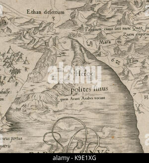 Mercator Palestine 1837 Red sea divided Stock Photo - Alamy