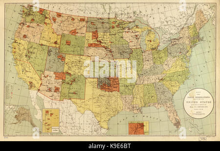 Map showing Indian reservations within the limits of the United States ...