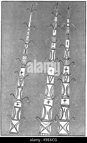 Native Drawing of 'lano' hats Stock Photo - Alamy