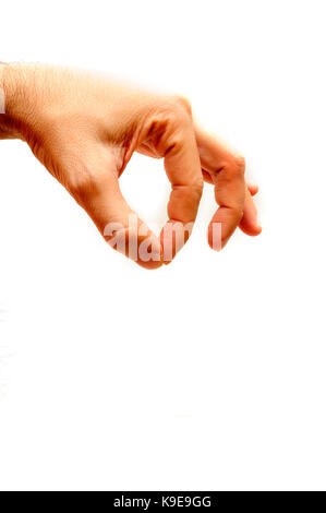 Hand gesture, pick up, isolated on white Stock Photo - Alamy