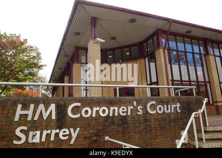 HM Coroners Court, Woking, Surrey, where inquests are held, a legal ...