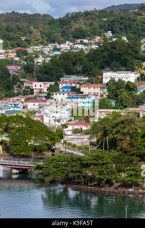 The town of Castries in St Lucia Stock Photo - Alamy