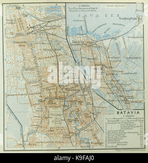 Map of the city of Batavia Stock Photo - Alamy