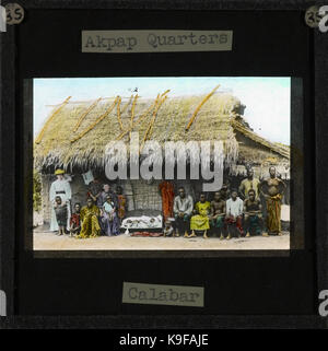 A photograph of Mary Slessor's house at Akpap, taken in the late 19th ...