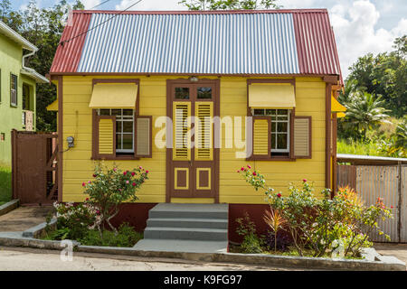 Traditional Chattel House in Barbados with pastel colors, Barbados ...