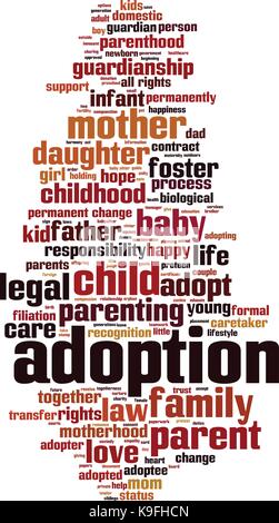 Adoption word cloud concept. Vector illustration Stock Vector Image ...
