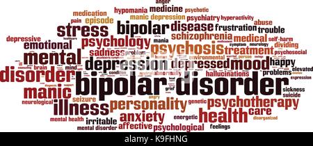 Bipolar disorder word cloud concept. Vector illustration Stock Vector ...