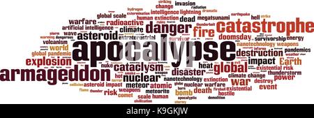 Apocalypse word cloud concept. Vector illustration Stock Vector Image ...