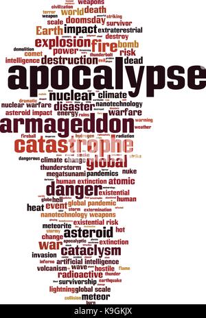 Apocalypse word cloud concept. Vector illustration Stock Vector Image ...