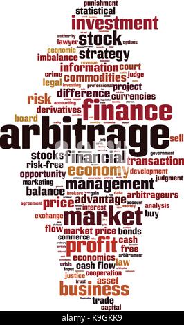Arbitrage word cloud concept. Vector illustration Stock Vector Image ...