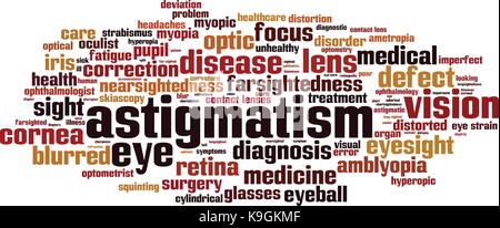 Astigmatism word cloud concept. Vector illustration Stock Vector Image ...