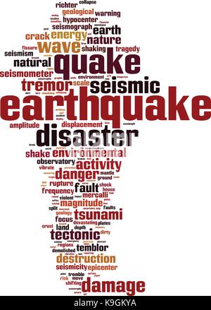 Earthquake word cloud concept. Vector illustration Stock Vector Image ...