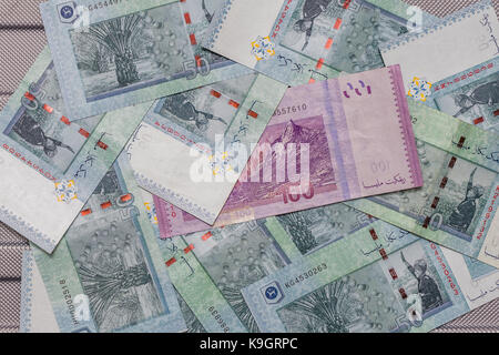 Malaysian Ringgit currency on pattern background, symbol RM currency ...