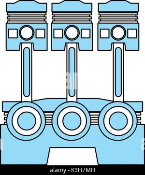 Piston blue vector icon, flat design illustration in eps 10 Stock ...