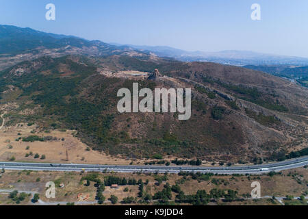 Aerial view of the road to Jvari Monastery in Georgia Stock Photo - Alamy