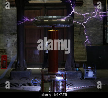 Electrical Resonant Transformer Coil Designed by Inventor Nikola Tesla ...