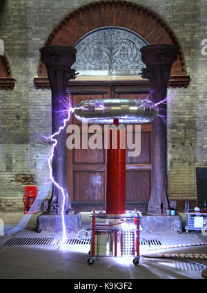 Electrical Resonant Transformer Coil Designed by Inventor Nikola Tesla ...