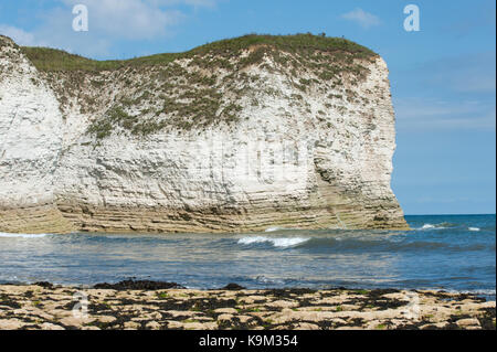 English coast - Chalk cliffs at Flamborough Head, Holderness Stock ...