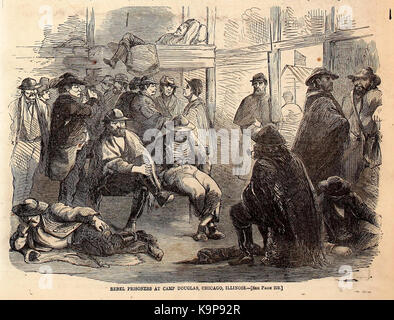 Rebel Prisoners at Camp Douglas, Chicago, Illinois Stock Photo - Alamy