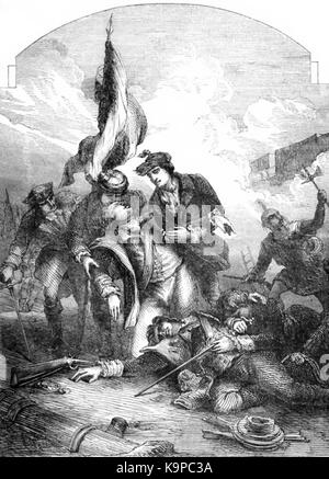 The death of General Richard Montgomery during the Battle of Quebec on ...