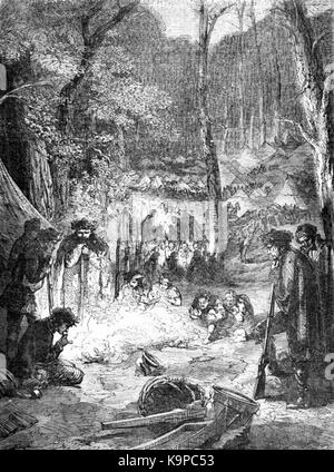 The painting 'Washington's Camp at Valley Forge' depicts General George ...