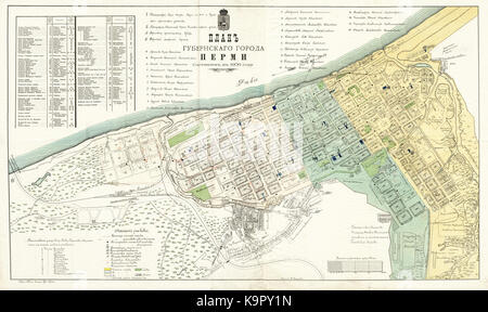 Perm Map 1908 Stock Photo - Alamy