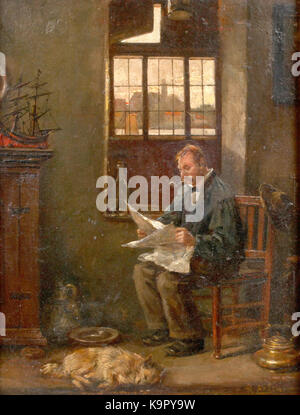 Philipp Zeltner - Lesender im Interieur Stock Photo - Alamy