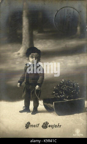 Prosit Neujahr postcard Stock Photo - Alamy