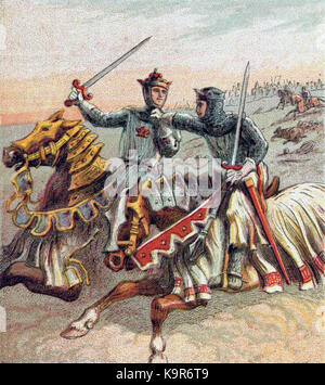 Map of the Battle of Crecy Stock Photo - Alamy