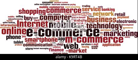 Electronic commerce word cloud concept. Vector illustration Stock ...